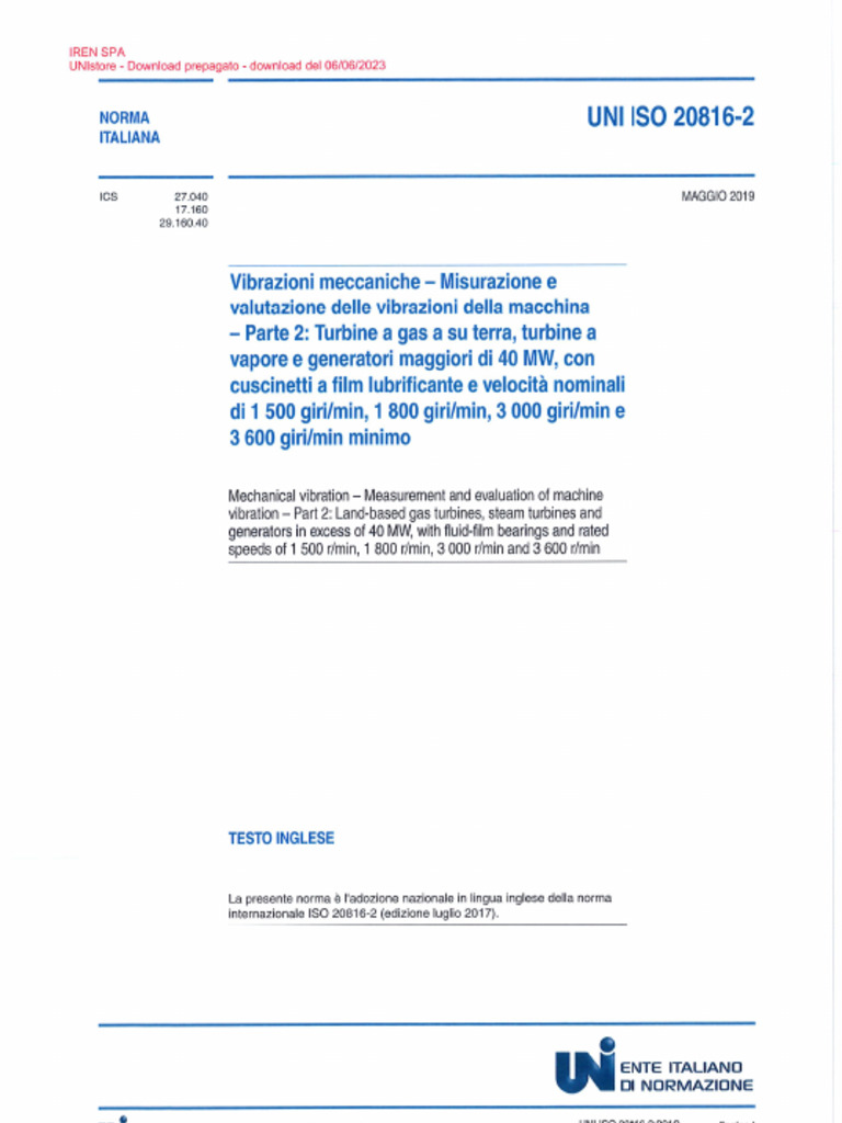 Uni Iso 20816-2 (2019) | PDF