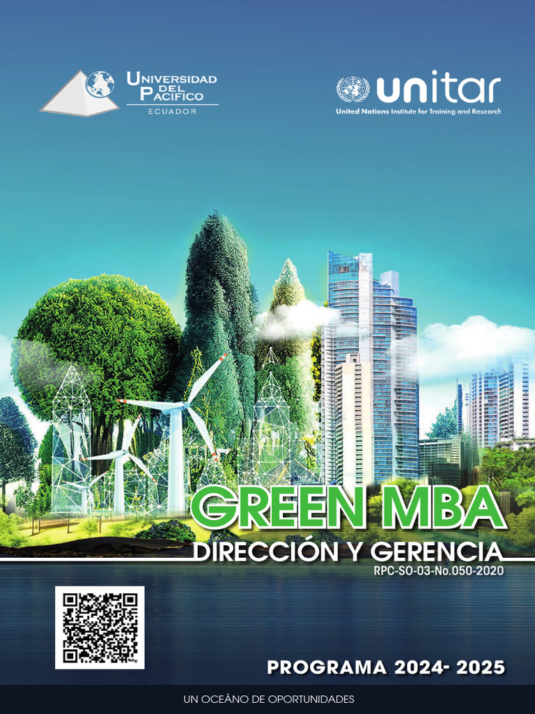 Folleto Green Mba 2024 | PDF | Sustentabilidad | Máster en Administración de Empresas
