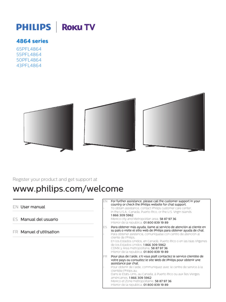 Philips 4864 Roku TV Manual | PDF | Roku | Televisión