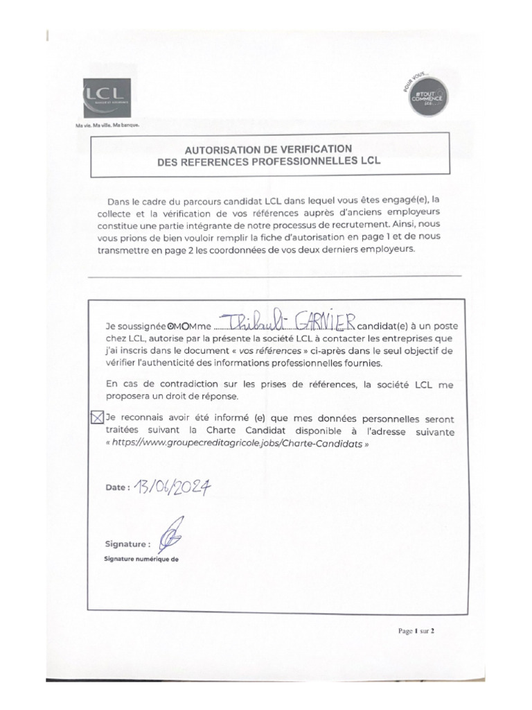 Autorisation prise de références | PDF