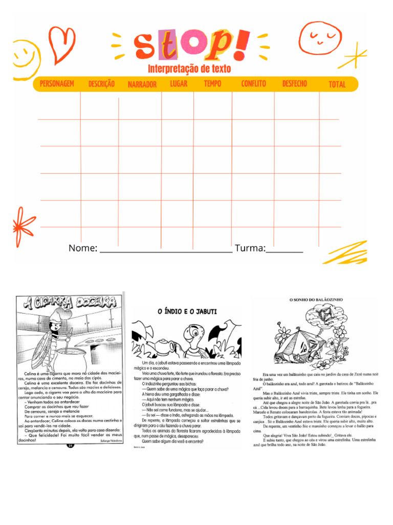 Jogo STOP Da Interpretação | PDF