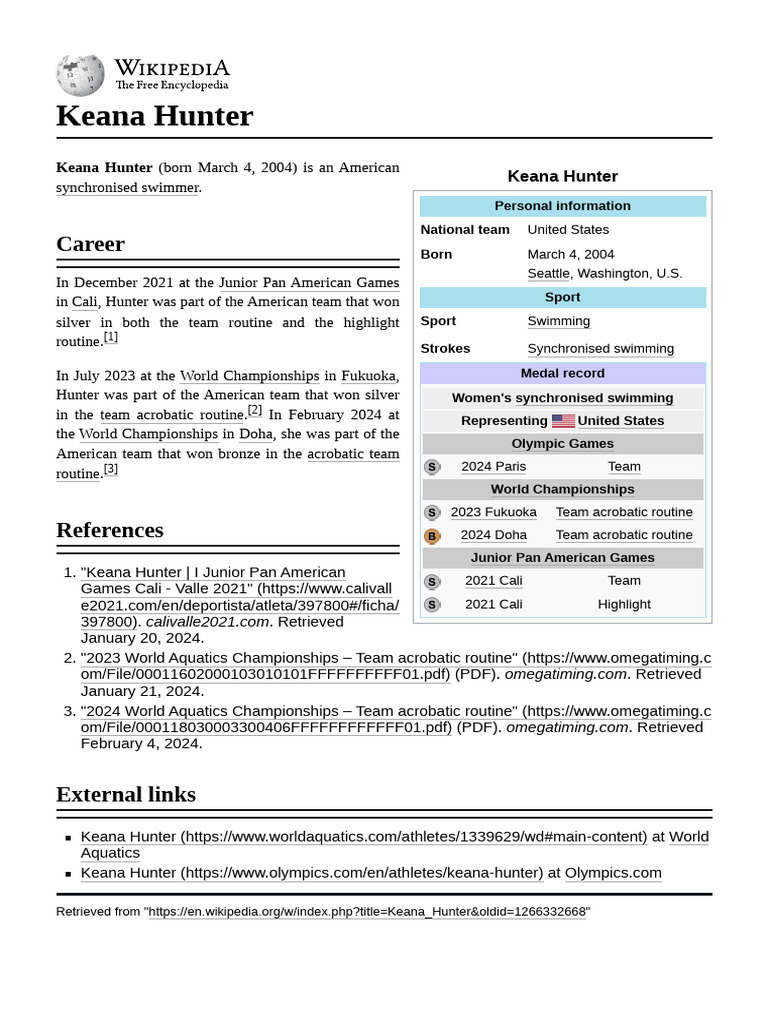 Keana_Hunter | PDF | Multi Sport Events | Sports