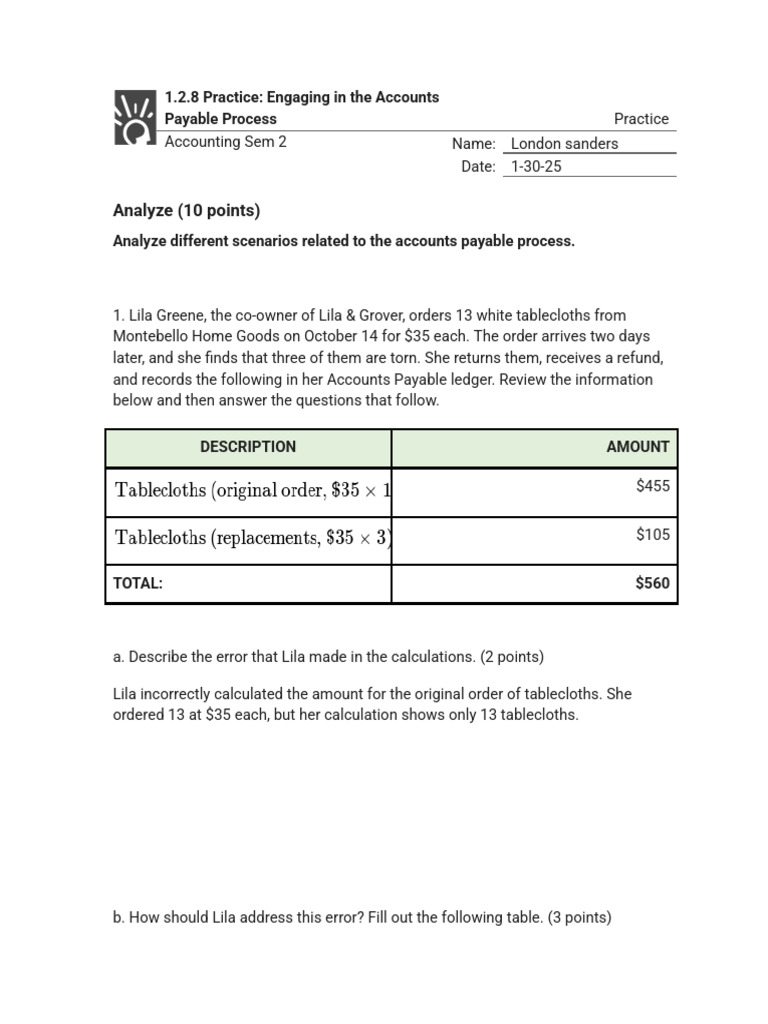 1.2.8 Practice - Engaging in The Accounts Payable Process (Practice ...
