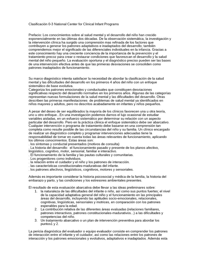 Clasif 0-3 | PDF | Teoría de apego | Las emociones