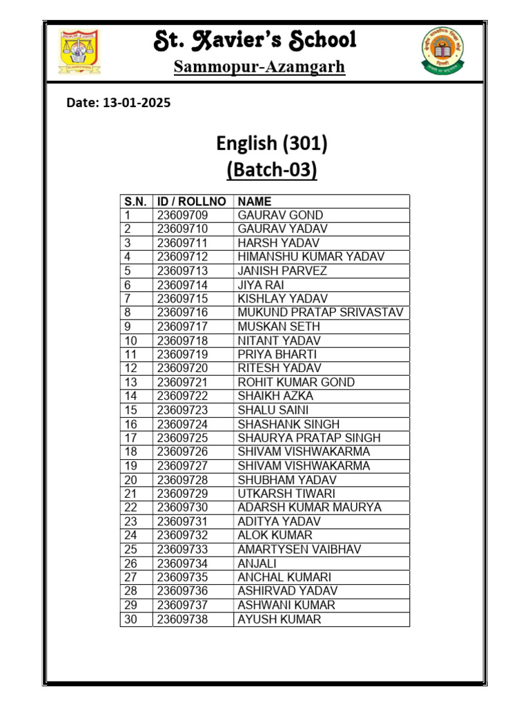 English Core (301) Batch-03 | PDF