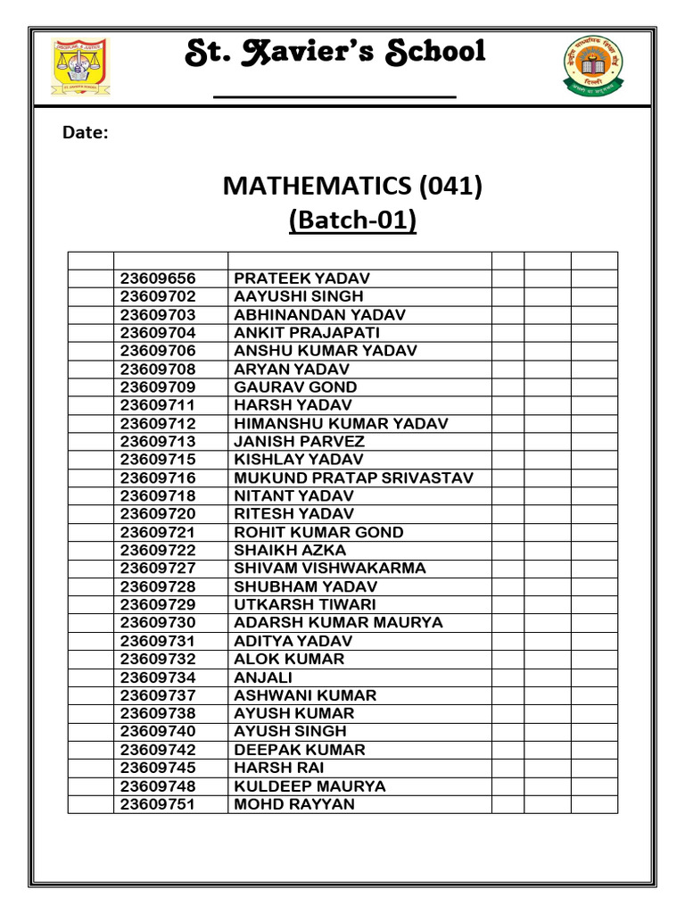 Maths Batch 01 | PDF