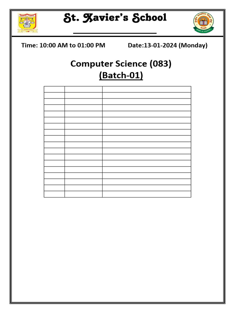 Computer Science (083) | PDF