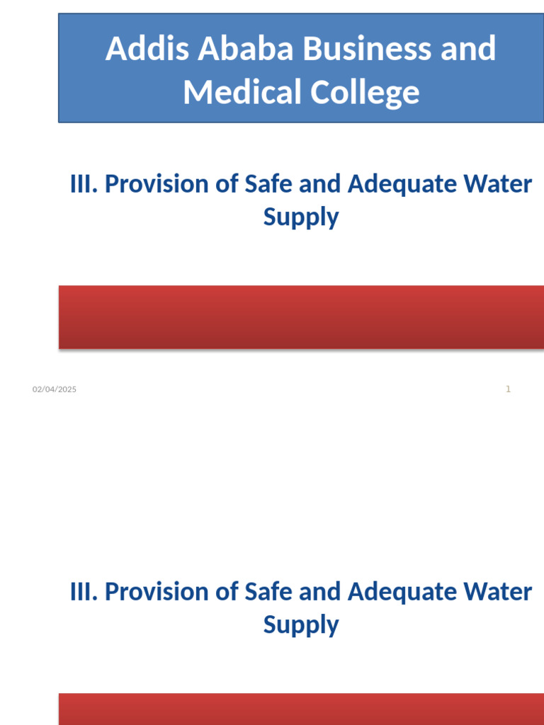 Safe Water Supply and Treatment Guide | PDF | Water Purification | Water