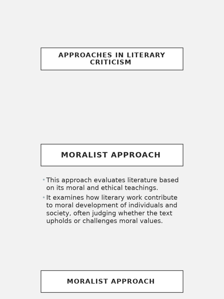 Literary Approaches | PDF