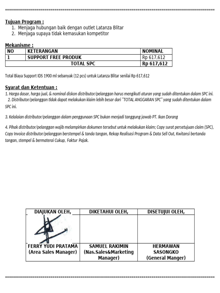 Template Form SPC | PDF
