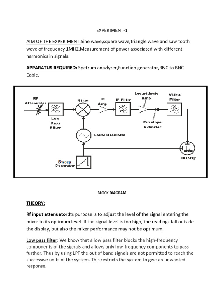 Spetrum Analyzer Manual 2 | PDF | Detector (Radio) | Electronic Oscillator