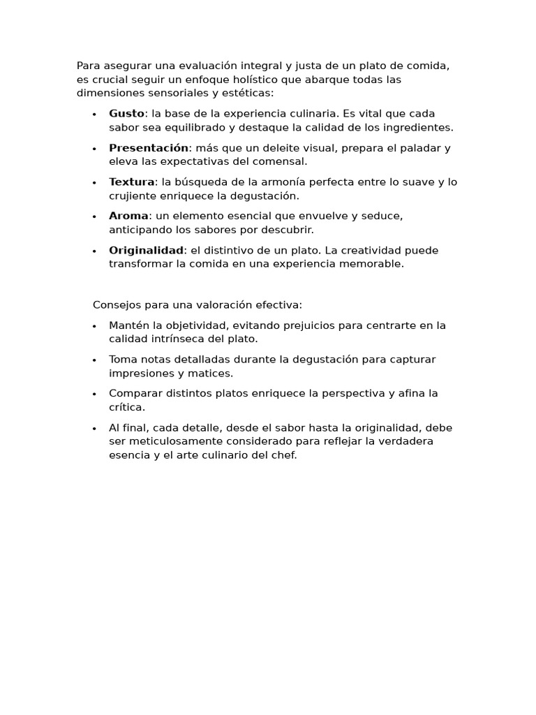 Criterios de Platos Afaf | PDF