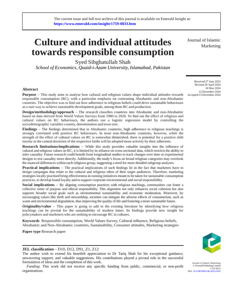 10 1108 - Jima 06 2023 0185 | PDF | Consumerism | Consumption (Economics)