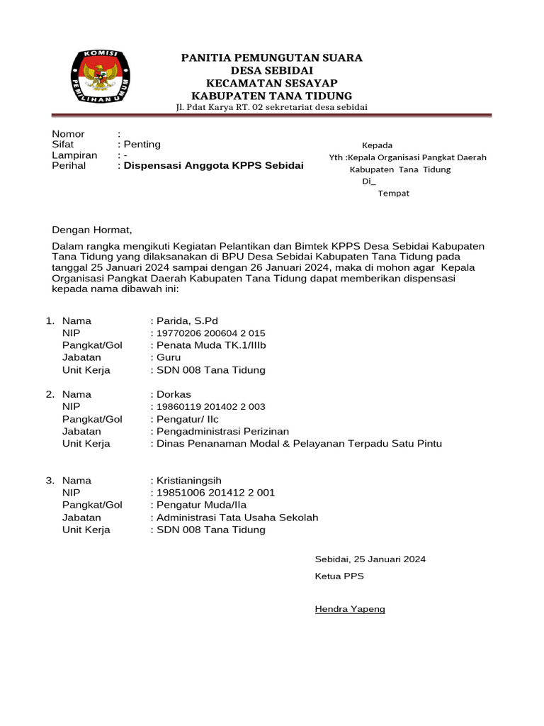 Dispensasi Kkps | PDF