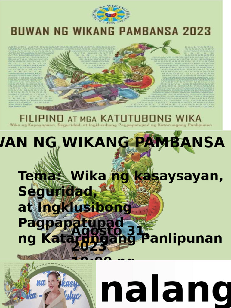 Buwan Ng Wika 2023 PPT | PDF