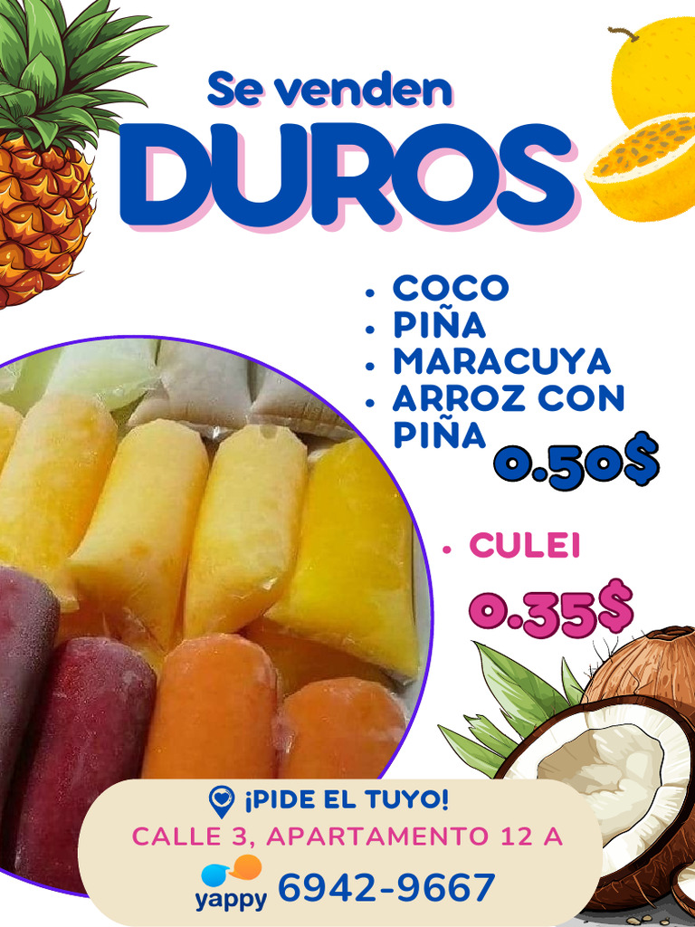 Venta de Duros de Frutas y Coco | PDF