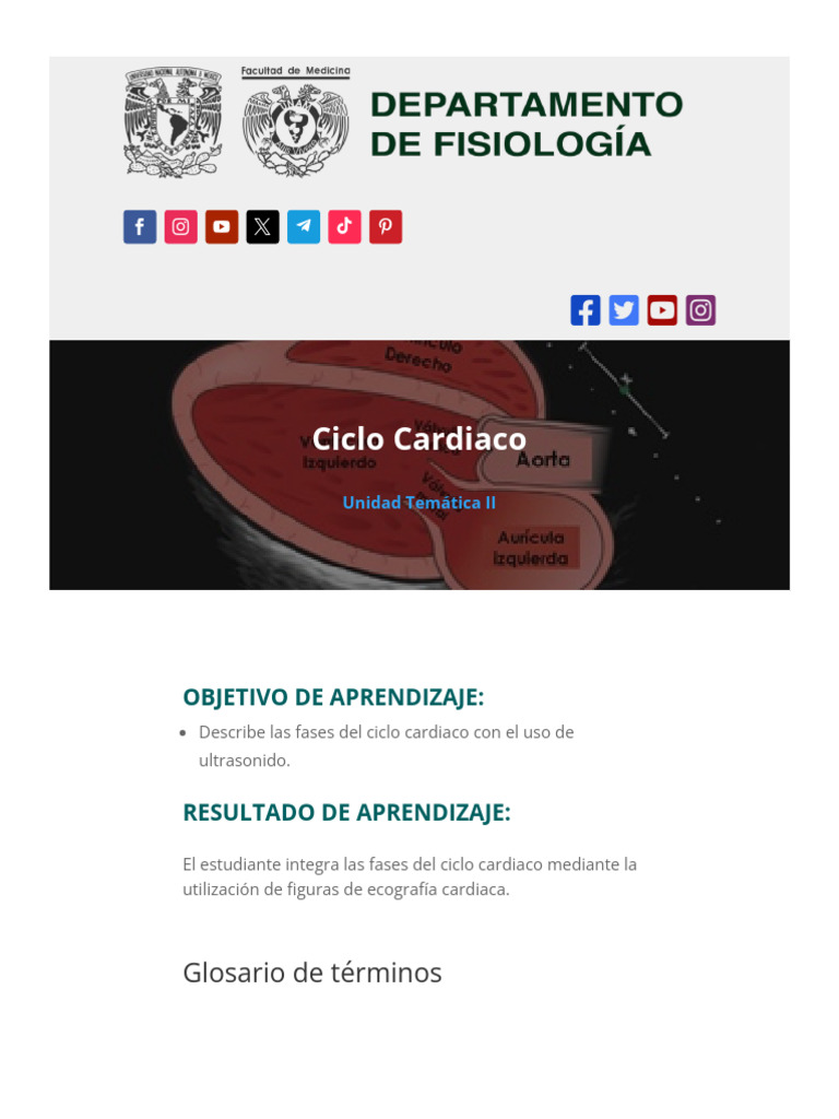 Fases del Ciclo Cardíaco con Ultrasonido | PDF | Ventrículo (corazón ...