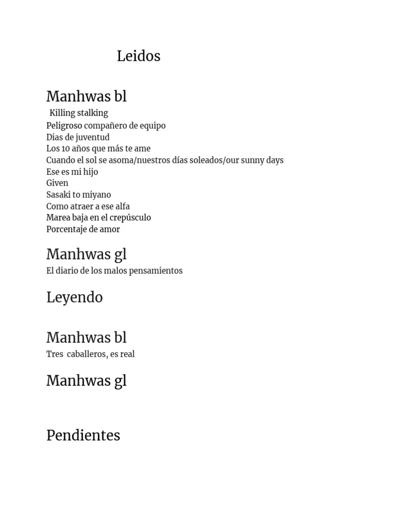 manhwas bl y gl | PDF