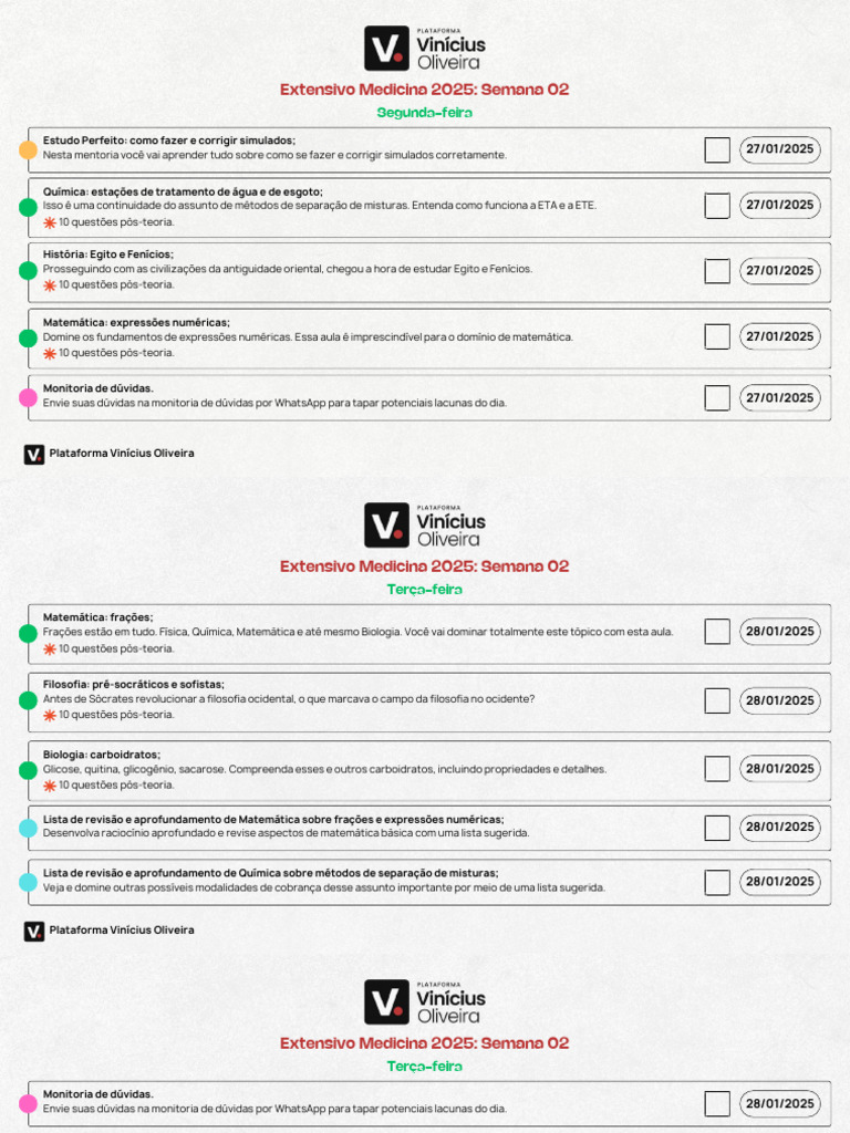 Extensivo Medicina 2025 (PVO) - Semana 02 | PDF | Matemática | Química