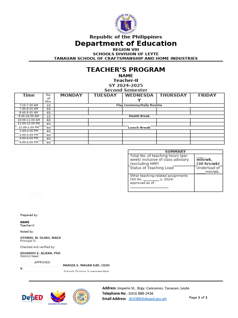 TEACHERS PROGRAM NEW TEMPLATE New | PDF | Public Administration ...