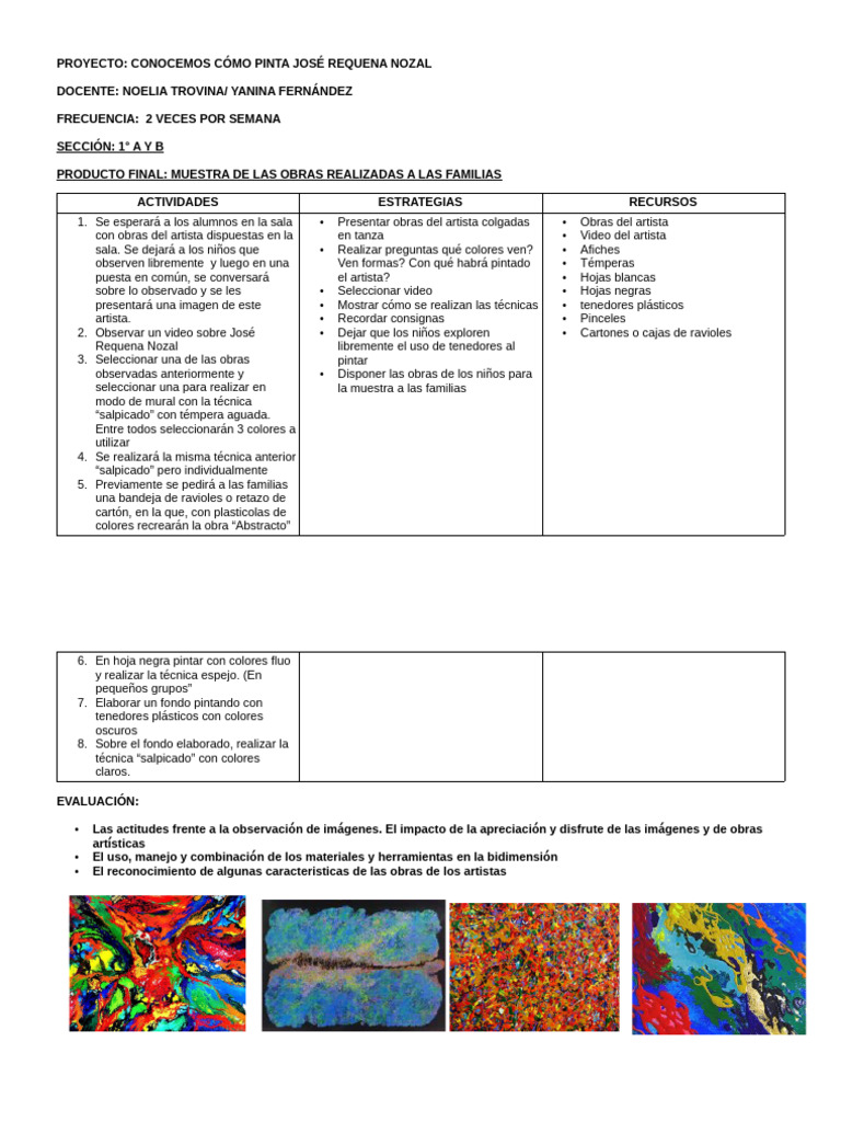 Proyecto sobre José Requena Nozal | PDF