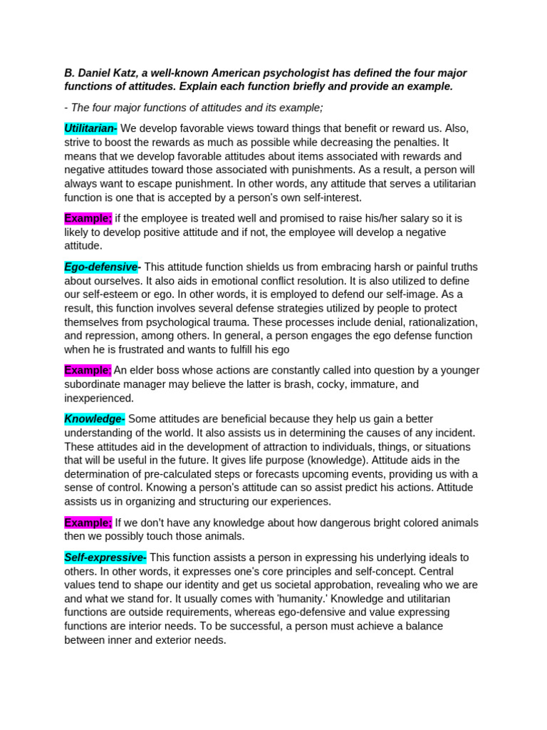 B-and-D | PDF | Attitude (Psychology) | Knowledge