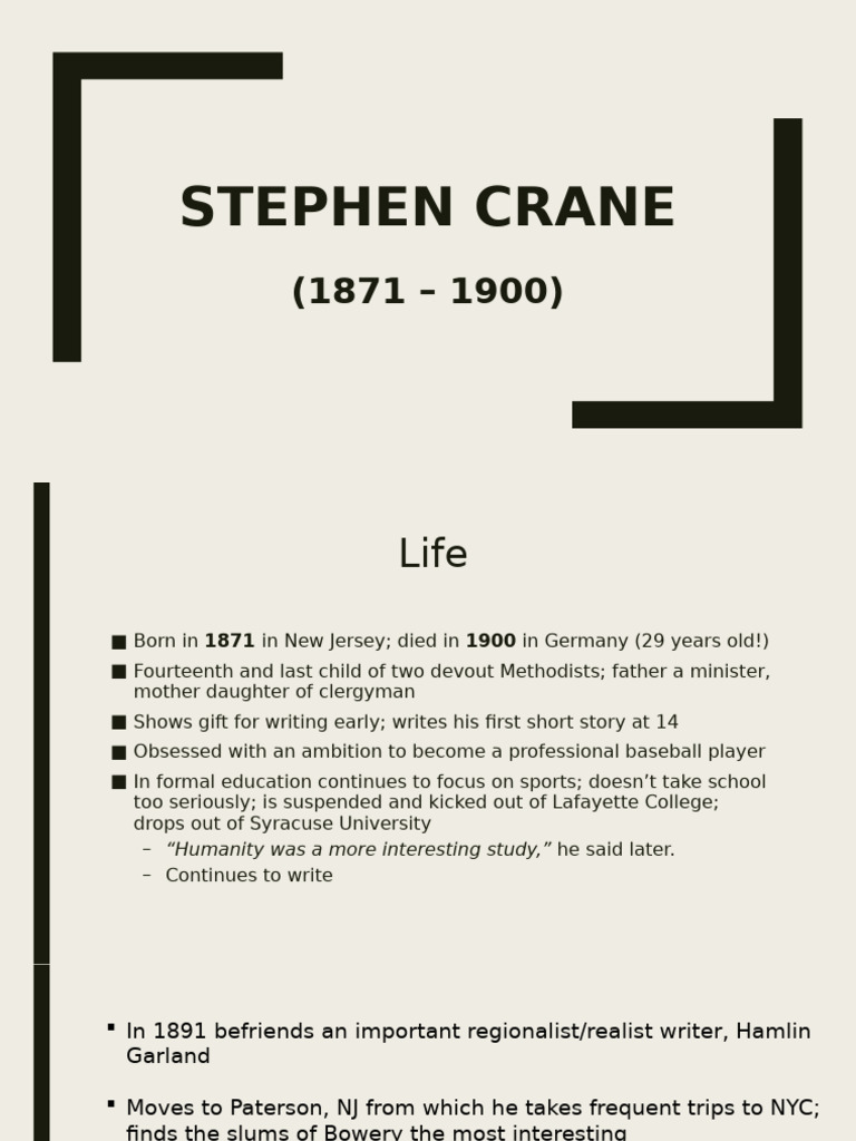 7. Crane | PDF | Stephen Crane