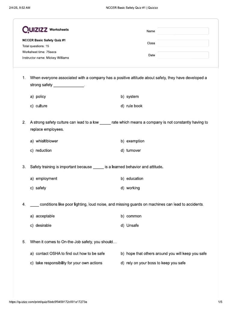 Basic Safety Module 00101 | PDF