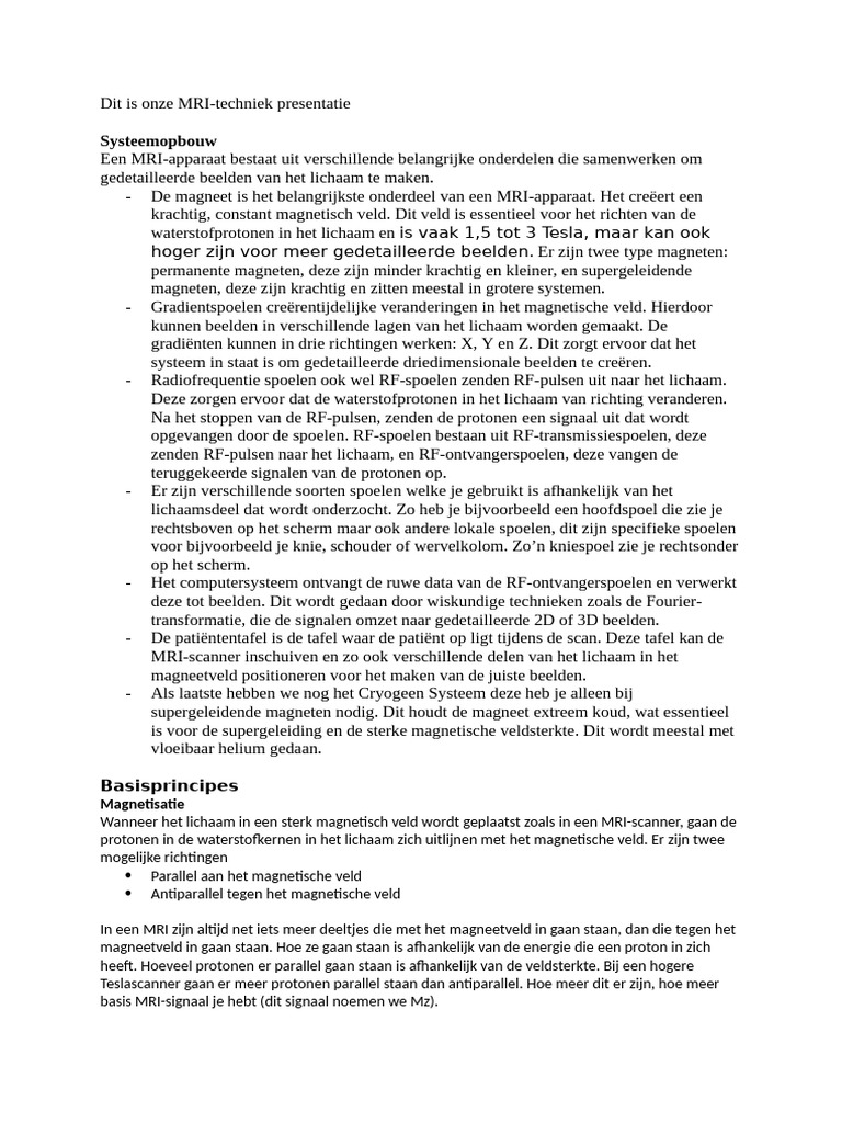 Filmpjes MRI Tekst | PDF