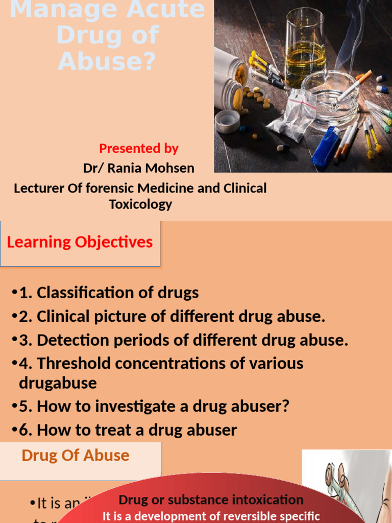 How to Manage Acute Drug of Abuse | PDF | Psychoactive Drugs ...