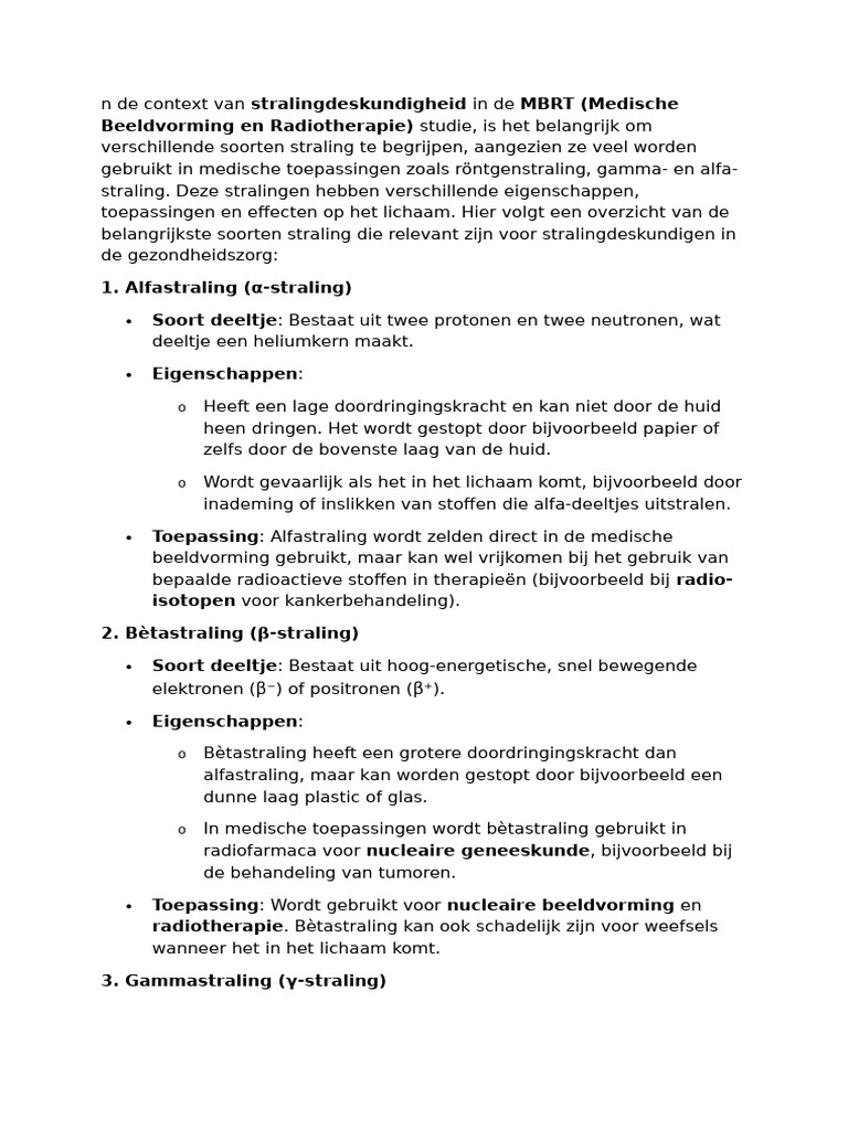 SD Soorten Straling | PDF
