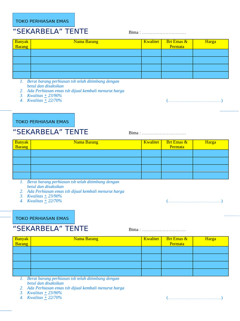 Kwitansi Sekarbela | PDF