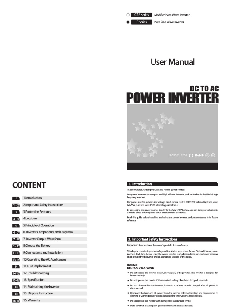 IPC Inverter User Manual | PDF | Power Inverter | Root Mean Square