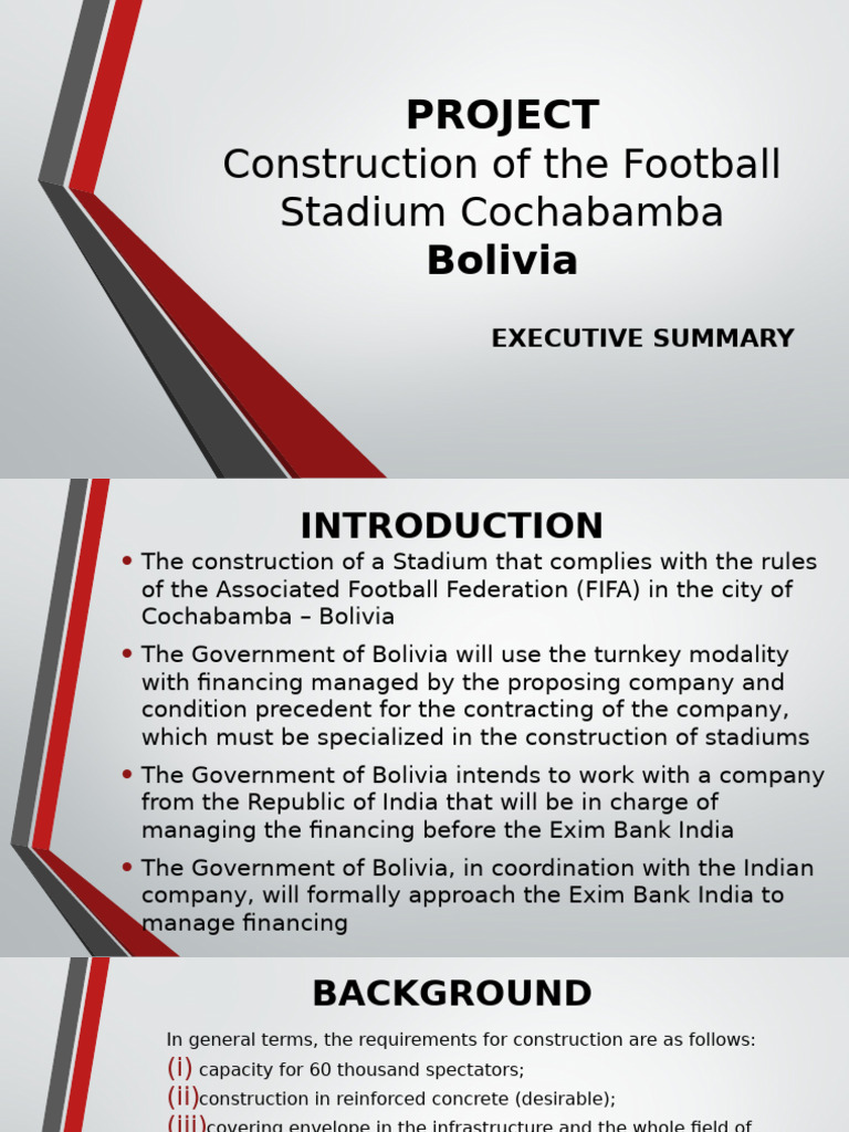 Cochabamba Football Stadium Project | PDF | Civil Engineering ...
