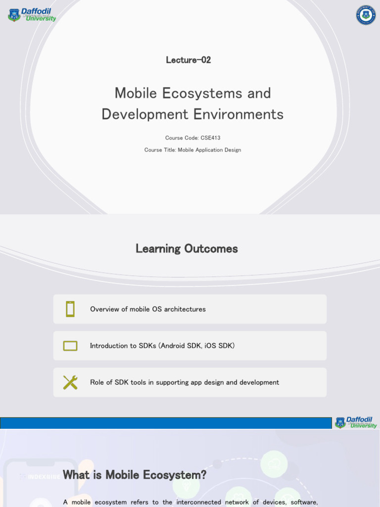 Lecture 02 Mobile Ecosystems and Development Environments | PDF ...
