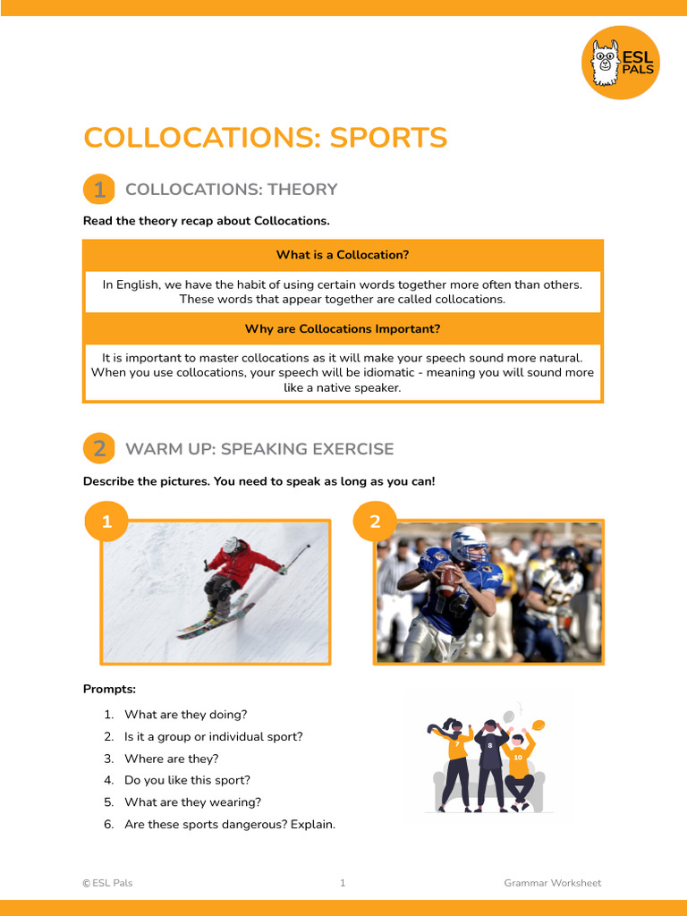 (B2-C1) Collocations - Sports | PDF