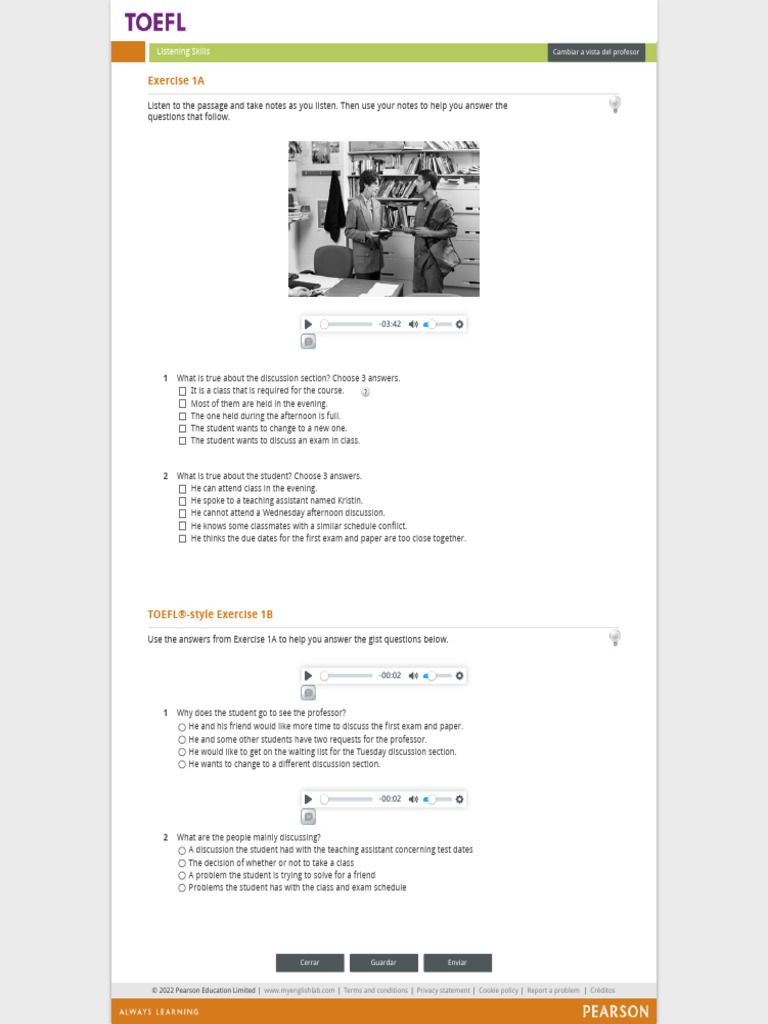 Gist Questions - Exercise 1A & TOEFL®-style Exercise 1B - Modo ...