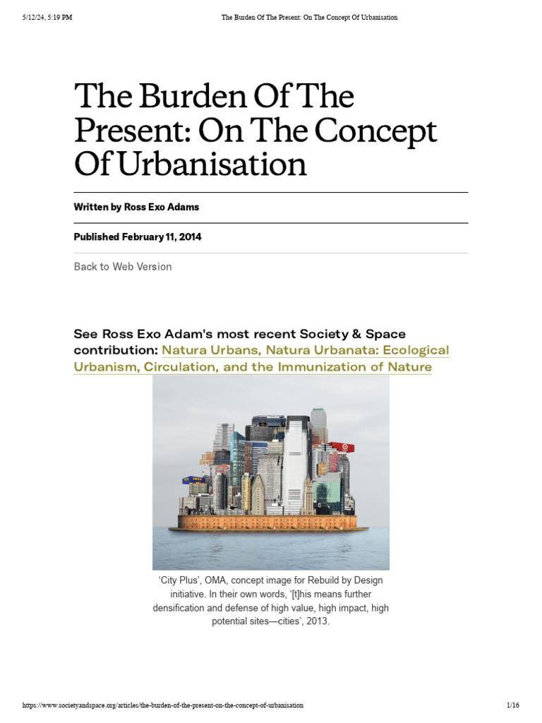 Exo-Adams-Ross - The Burden of The Present - On The Concept of ...