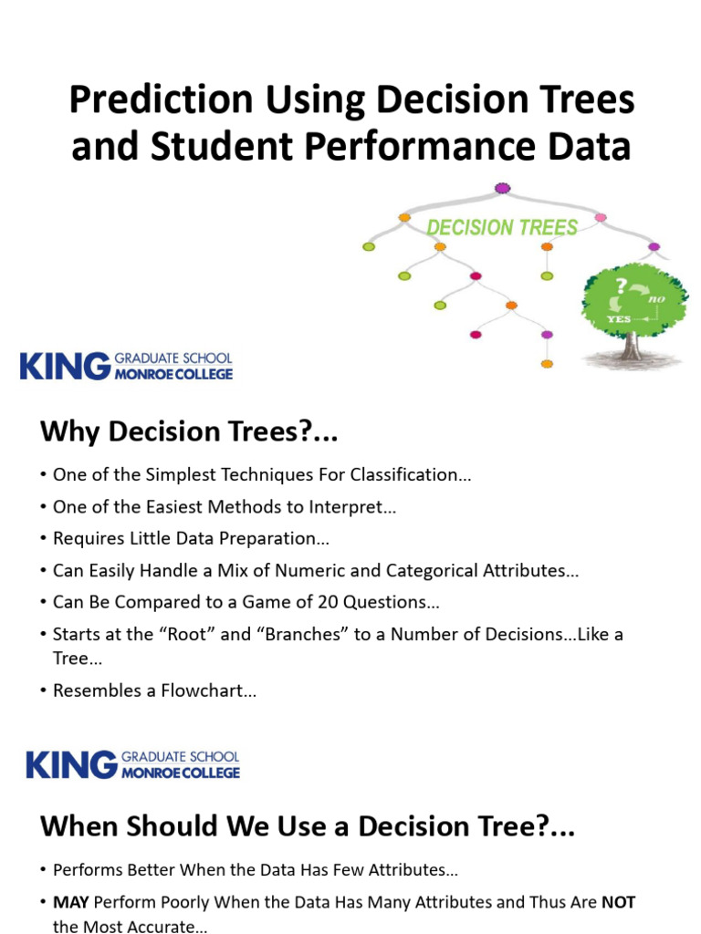 Decision Trees for Student Success | PDF | Machine Learning ...