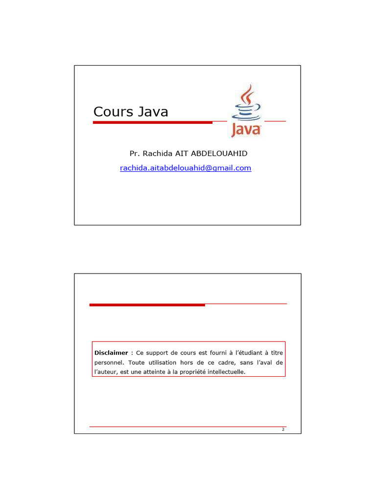 Introduction à la plateforme Java | PDF | Java (Langage de ...