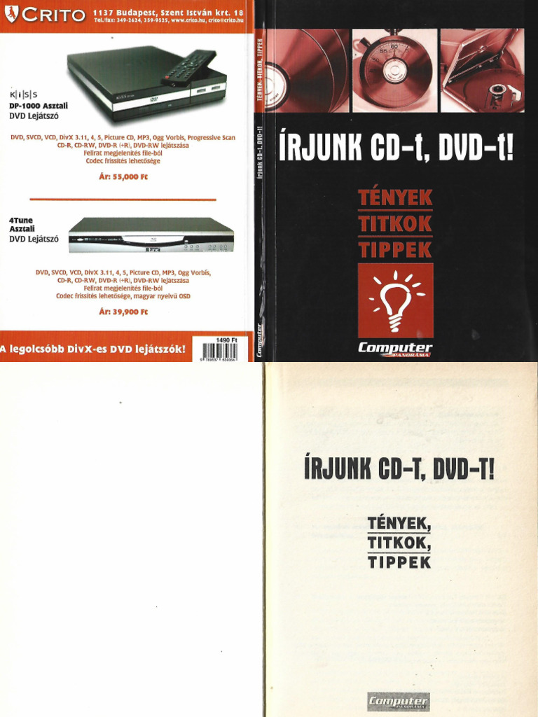 Horváth Annamária - Írjunk CD-T, DVD-T! | PDF