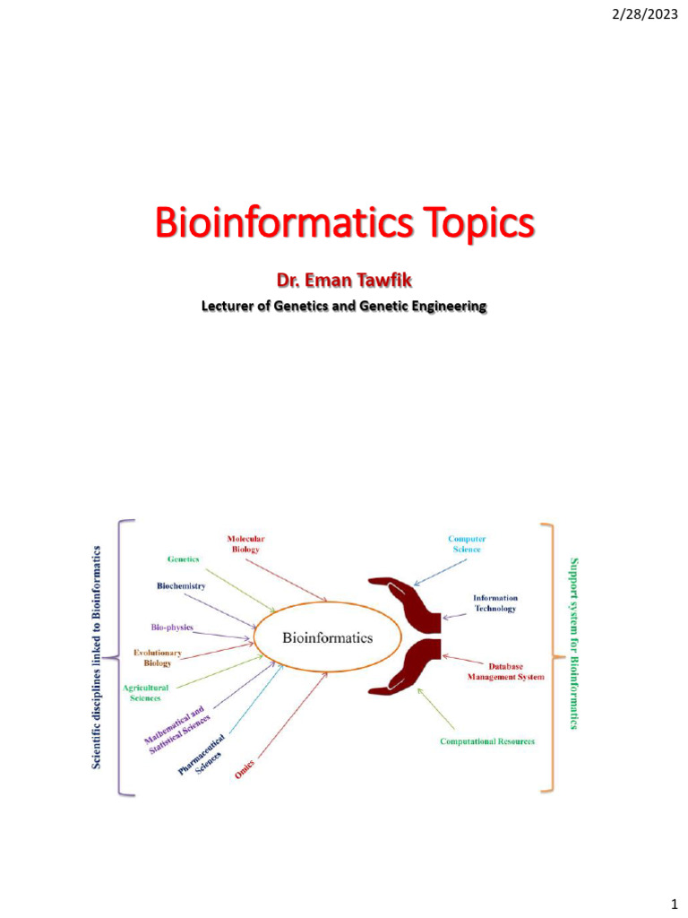 Lec. 2 | PDF | Bioinformatics | Life Sciences