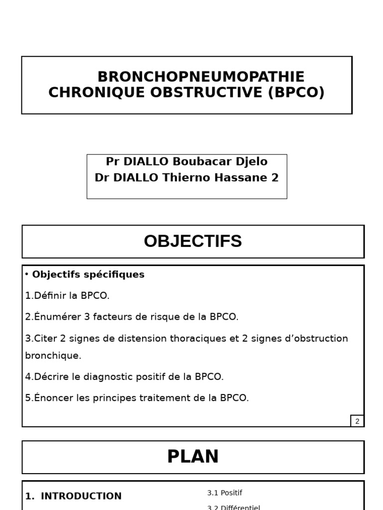 BPCO | PDF | Bronchopneumopathie chronique obstructive | Spécialités ...