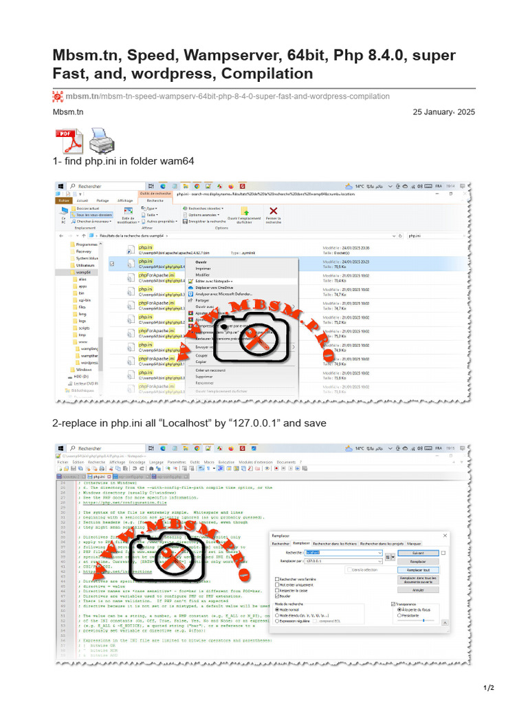 Mbsmtn-Speed-Wampserver-64bit-Php-840-super-Fast-and-wordpress-Compilation | PDF