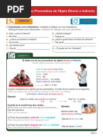 Pronombres de objeto directo en español | PDF | Ropa