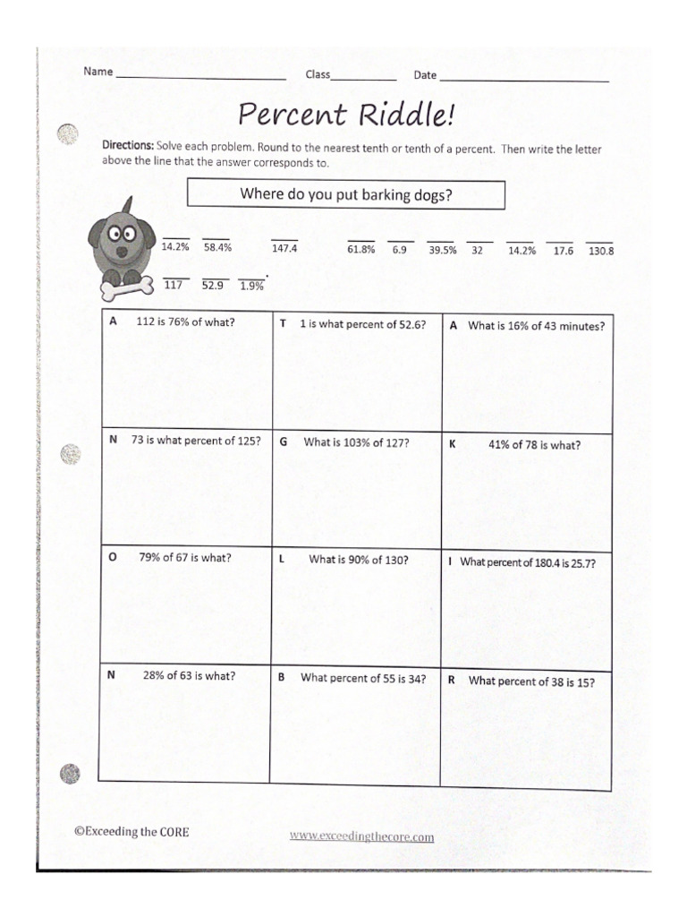 Percent Riddle! | PDF