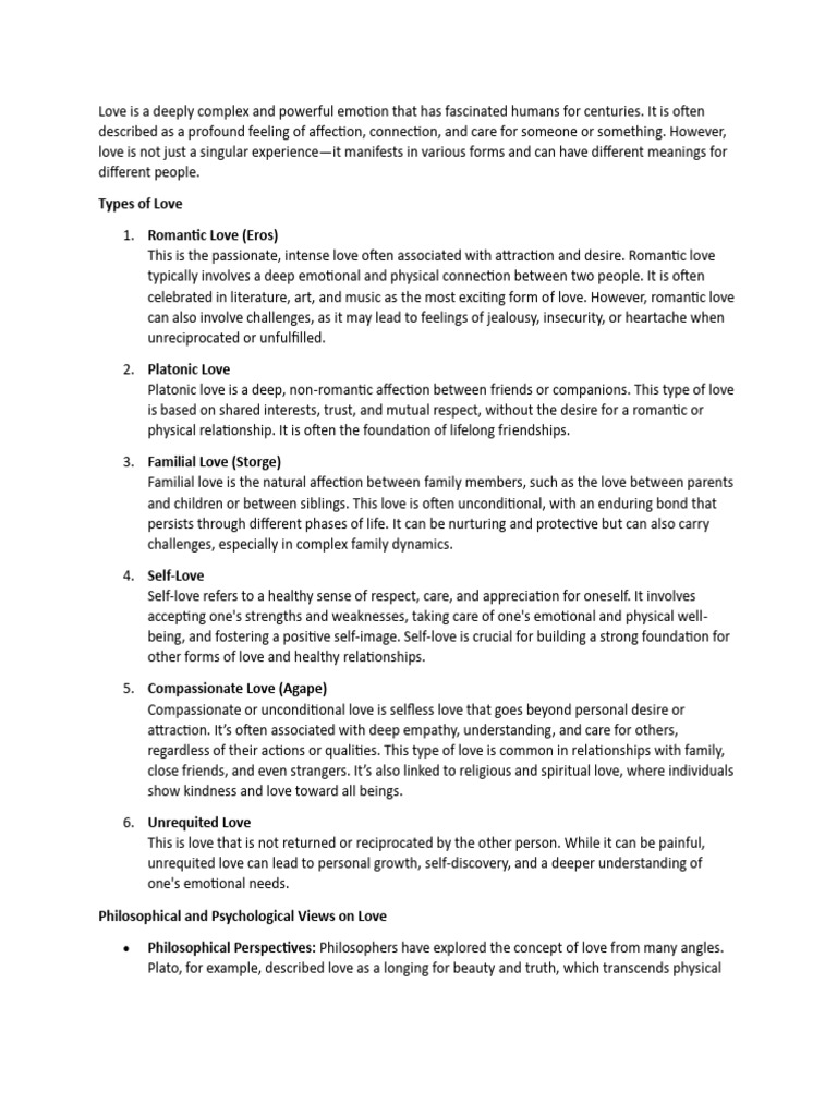 Love Is A Deeply Complex and Powerful Emotion That Has Fascinated ...