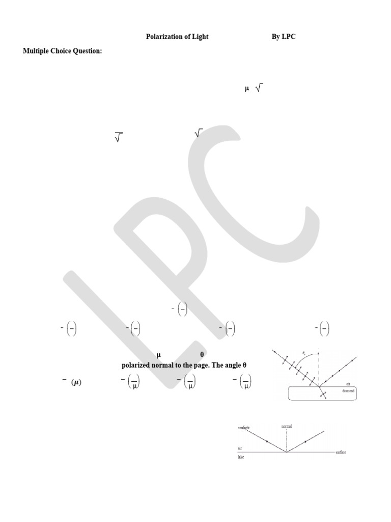 Polarization of Light by LPC | PDF | Polarization (Waves) | Waves