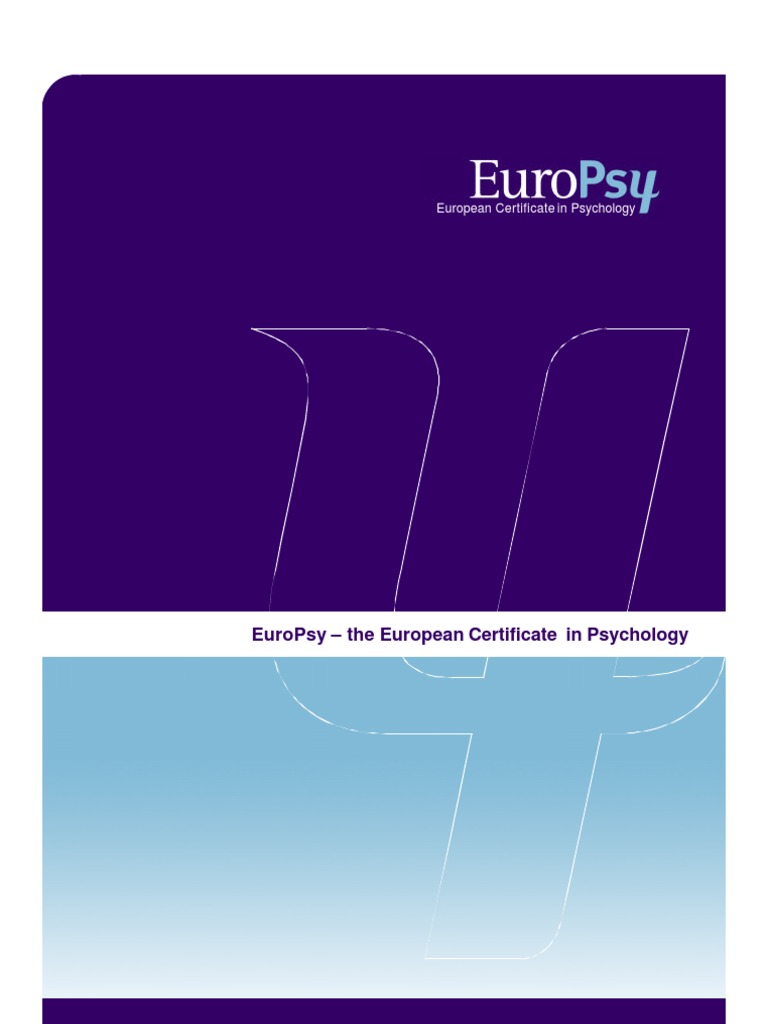 Europsy - The European Certificate in Psychology | PDF | Clinical ...