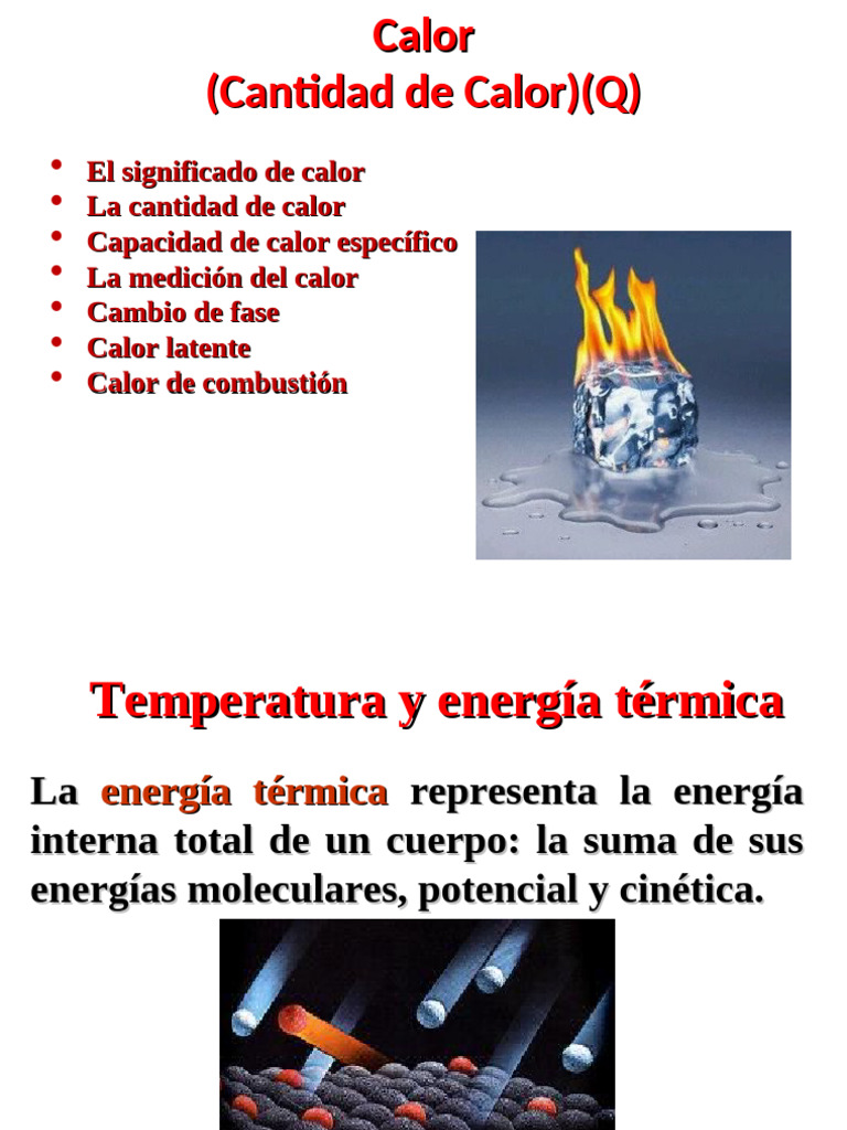 Conceptos Clave sobre Calor y Energía térmica | PDF | Calor | Convección